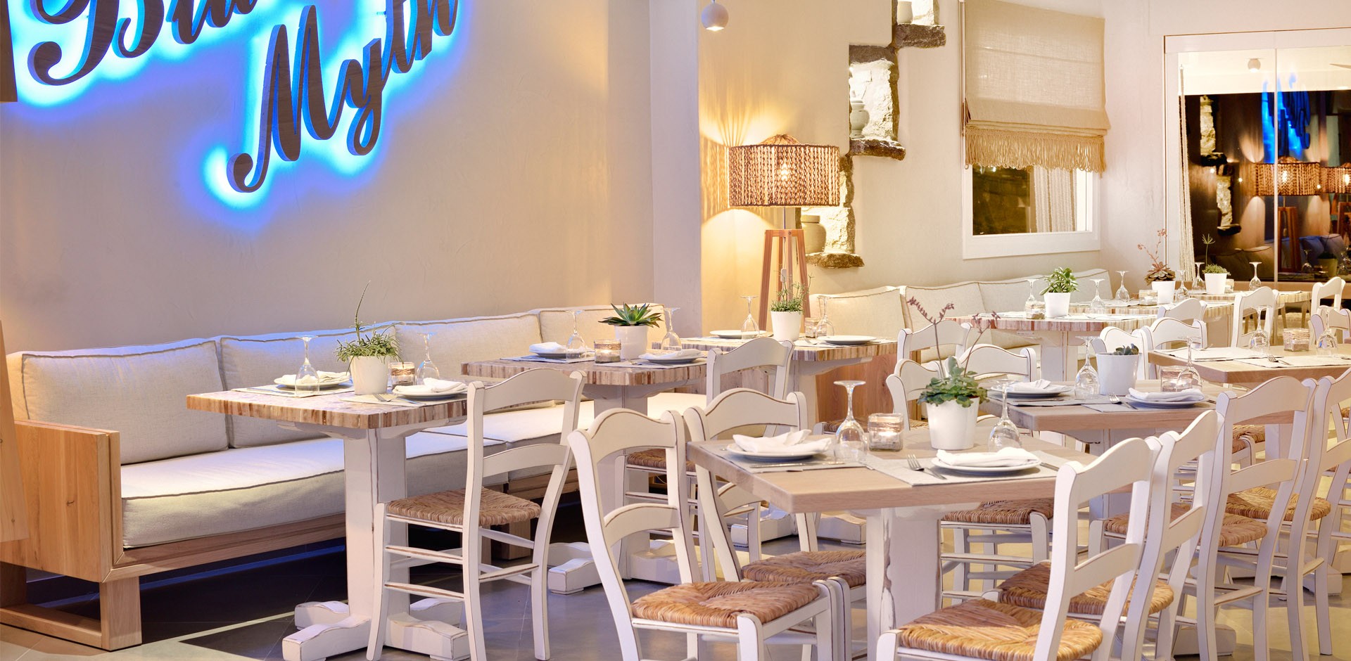 Blue Myth Restaurant at Petinos Beach in Mykonos | Resorts Of Mykonos